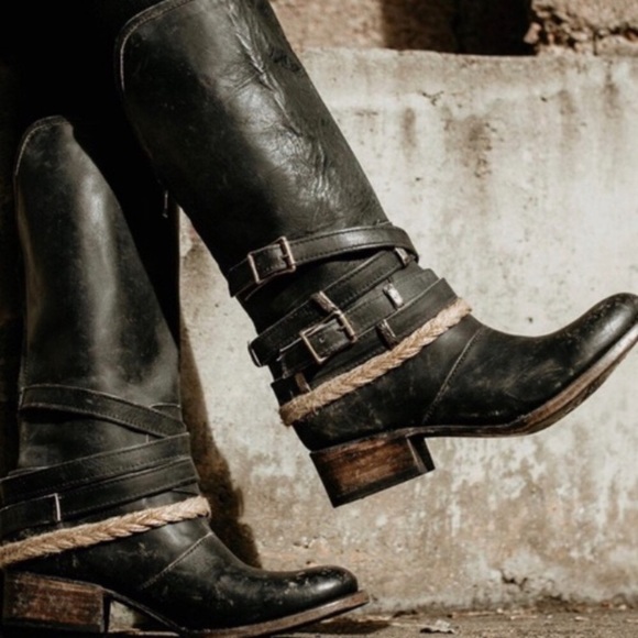 freebird | Shoes | Freebird By Steven Black Leather Drove Western Boots | Poshmark